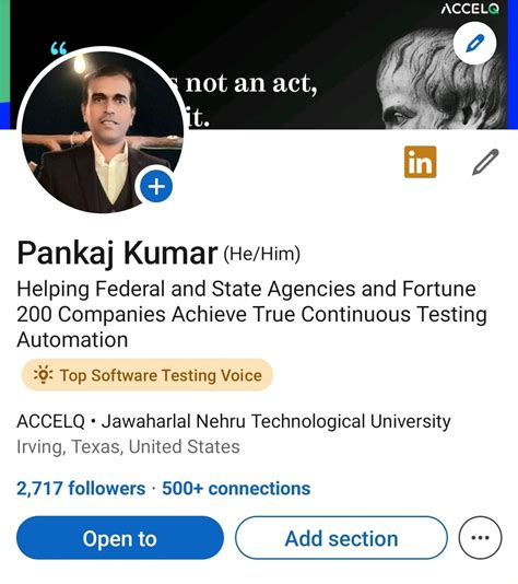 pankaj kumar on linkedin softwaretesting
