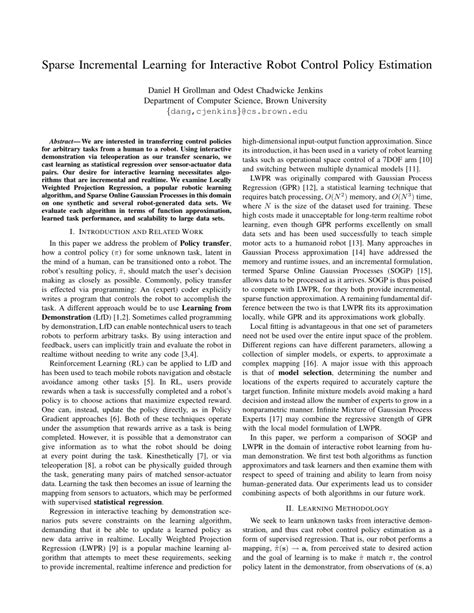 pdf sparse incremental learning for interactive robot control policy