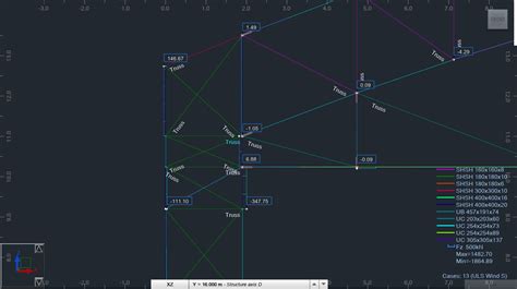 solved truss columns with bending moment autodesk community