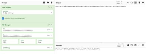 question problem with aes cbc decryption with base64 input · issue