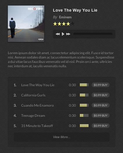Reproductor de música HTML Kabytes