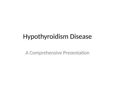 Thyrotoxicosis Presentation Management Pptx