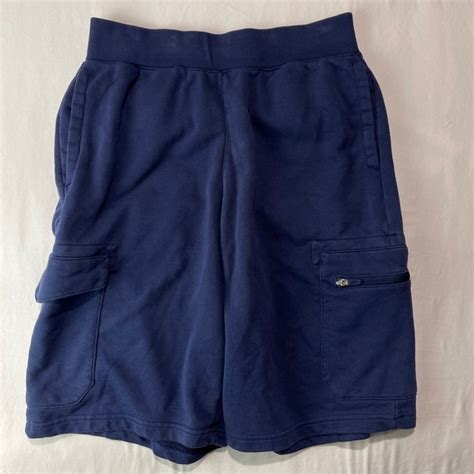 Nike Shorts Vintage Nike Cargo Sweat Shorts Mens Size Medium Navy