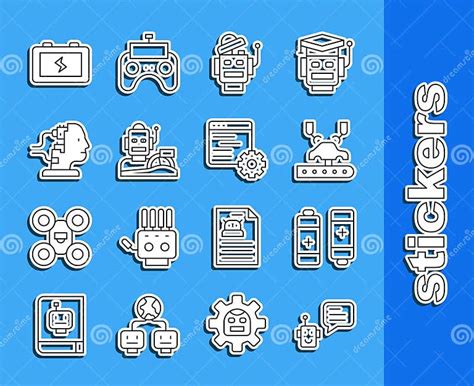Set Line Bot Battery Robotic Robot Arm On Factory Humanoid Driving