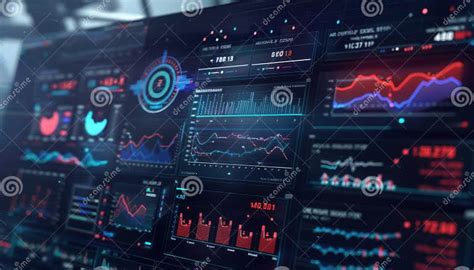 Visualization Of Real Time Data Metrics On A Digital Interface In A Visualization Of Real Time Data Metrics On A Digital Interface In A