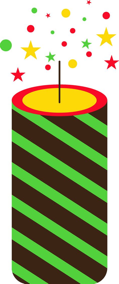 Firecracker Icon In Colorful Style With Star 24826519 Vector Art At