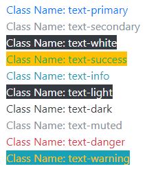 Bootstrap Color Classes For Text Background Links And More