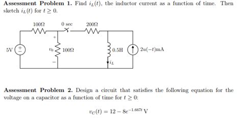 Solved Assessment Problem Find I T The Inductor Current Chegg