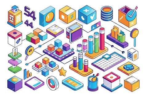 Isometric Illustration Of Data Analysis Digital Marketing And Business