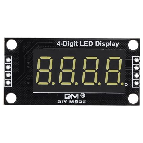 husxh tm1637 led display module 4 digit time indicator tube 7 segment