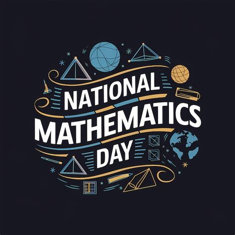 National Mathematics Day Vintage Math Symbols Tshirt Design Premium