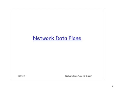 Ppt Network Data Plane Network Data Plane Network Data Plane S S