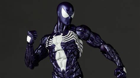 Marvel Comics Revoltech Symbiote Suit Spider Man Purple Version The