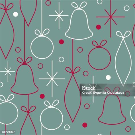 크리스마스와 새해 원활한 벡터 패턴 눈송이와 크리스마스 트리 장식 미니멀 한 그림 라인 아트 스칸디나비아 허그 미학 0명에 대한