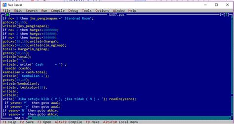 contoh program pascal reservasi hotel ~ tutorial belajar coding