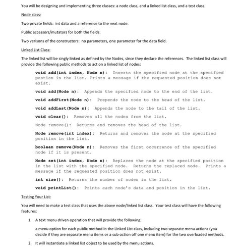 Solved Java Program Singly Linked List The Add Method Chegg Com