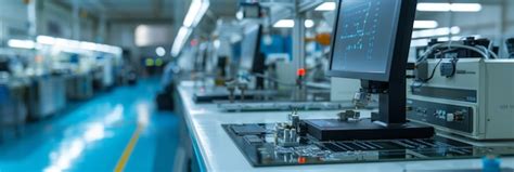 Premium Photo An Electronics Assembly Line With Soldering Stations And Circuit Board Testers