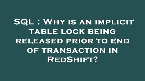 What Is Lock Table In Sql At Jack Belser Blog