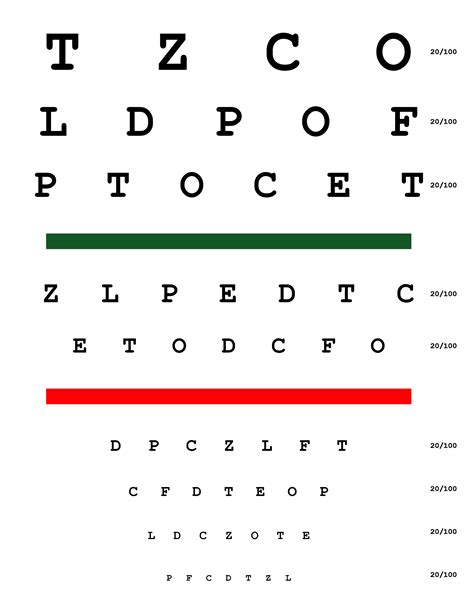 Snellen Chart Print To Download Pdf Eye Exam Printerfriendly