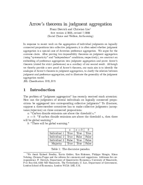 pdf arrow s theorem in judgment aggregation