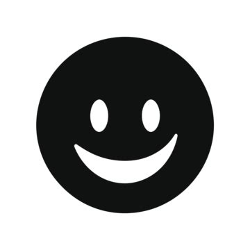 Black Smiley Face Logo With White Background Vector A Simplistic Black
