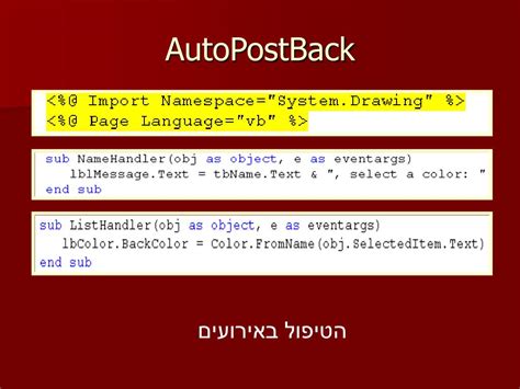 Ppt מבוא ל Aspnet Powerpoint Presentation Free Download Id5312319