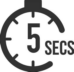 Seconds Countdown Timer Icon Set Time Interval Vector Image