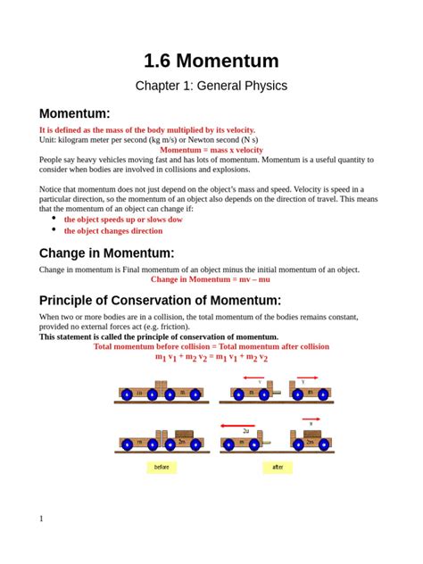 16 Momentum Notes Pdf Momentum Force