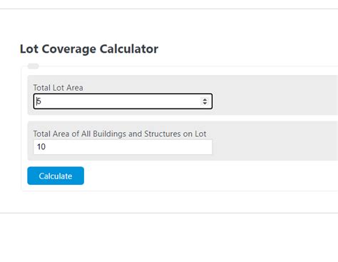 Lot Coverage Calculator Calculator Academy