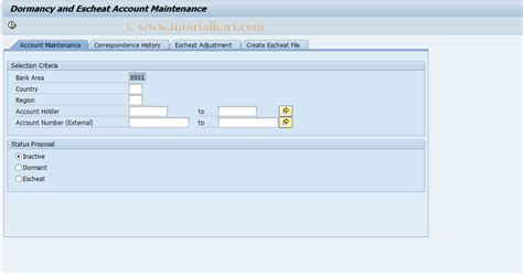 bca us dea1 sap tcode dormancy and escheat accounts report