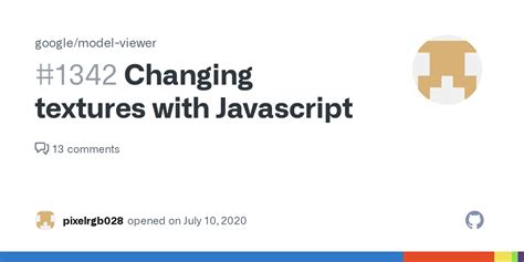 Changing Textures With Javascript Issue 1342 Google Model Viewer