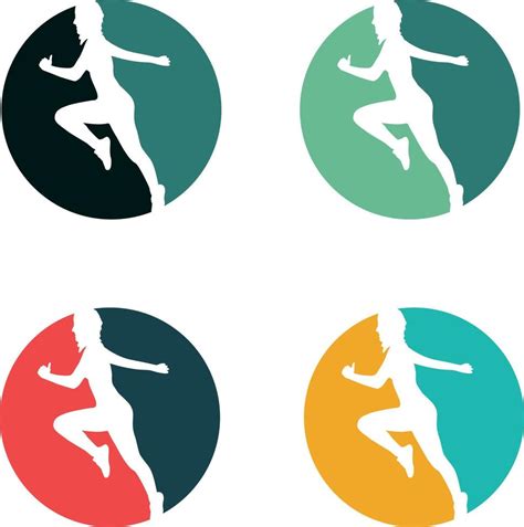 Aerobic Exercise Class Vector Logo Concept 22599990 Vector Art At Vecteezy