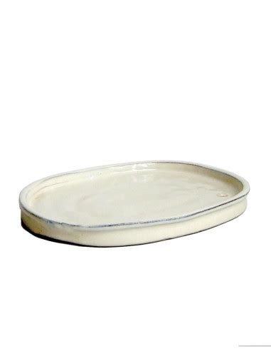 Plato Cerámico Ovalado 161415 Cm Crema