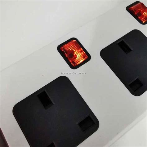 SUM 3 Way 2USB 13A Extension Trailing Socket With Surge Protector And 2meter Cable SIRIM APPROVED