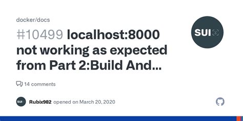 Localhost8000 Not Working As Expected From Part 2build And Run Your