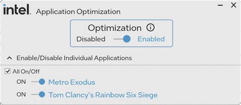 Intel Application Optimization