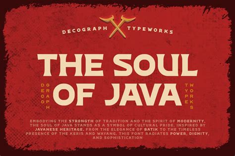 The Soul Of Java Font Download Free Font Behance
