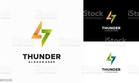 현대 천둥 번개 로고 디자인 개념 벡터 전기 로고 템플릿 기호 아이콘 개념에 대한 스톡 벡터 아트 및 기타 이미지 개념 개체 그룹 고압 변압기 Istock