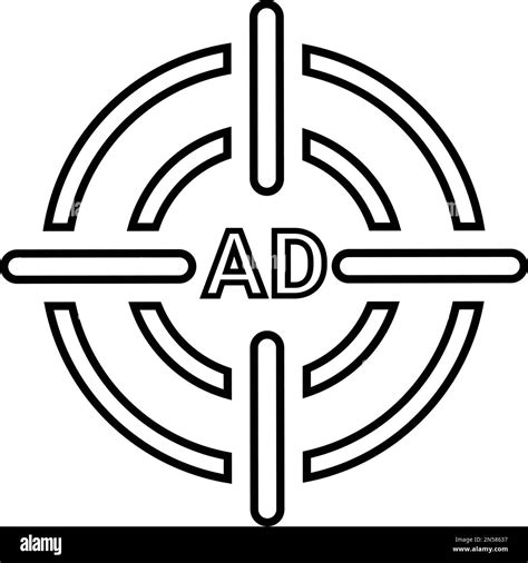 target ad icon simple editable vector eps file stock vector image