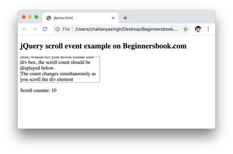 Jquery Scroll Method
