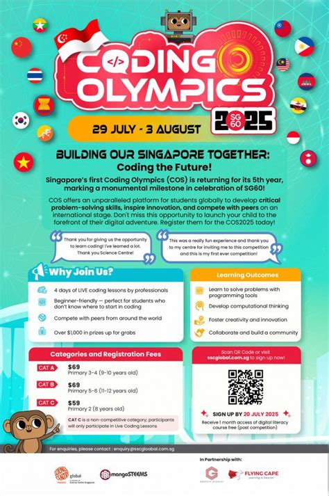Competition Coding Olympics 2025 Singapore Science Centre Global
