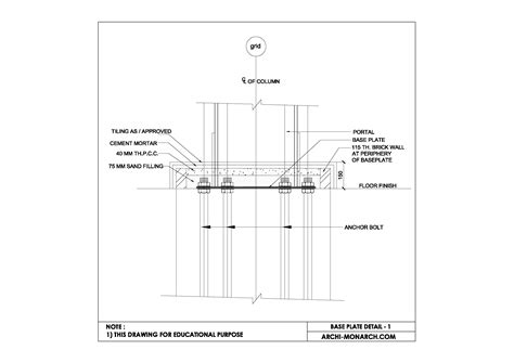 base plate detail one ⋆ archi monarch