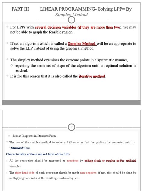 Linear Programming Solving Lpp By Pdf Mathematical Optimization Linear Programming