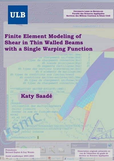 Finite Element Modeling Of Shear In Thin Walled Beams With A
