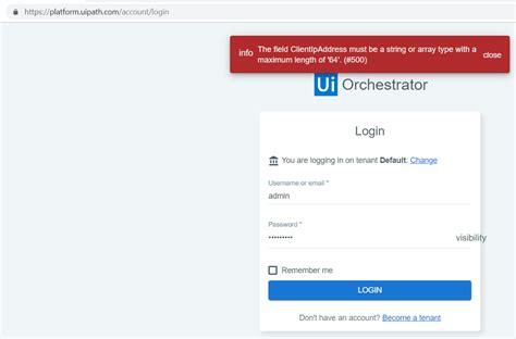 Unable To Setup Tenant In Orchestrator Help Uipath Community Forum