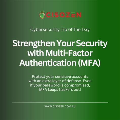 Cisozen On Linkedin Cybersecuritytips Mfa Staysecure Dataprotection Businesssecurity