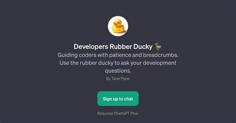 Developers Rubber Ducky And 46 Other Ai Tools For Coding Help