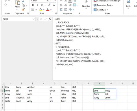 Excel Find The Cell Matching A Condition In A Table Stack Overflow