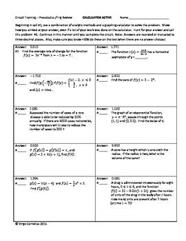 Circuit Training Precal Trig For AP Calculus CALCULATOR TPT