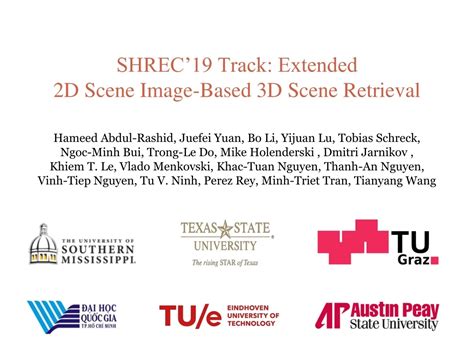 Ppt Shrec19 Track Extended 2d Scene Image Based 3d Scene Retrieval